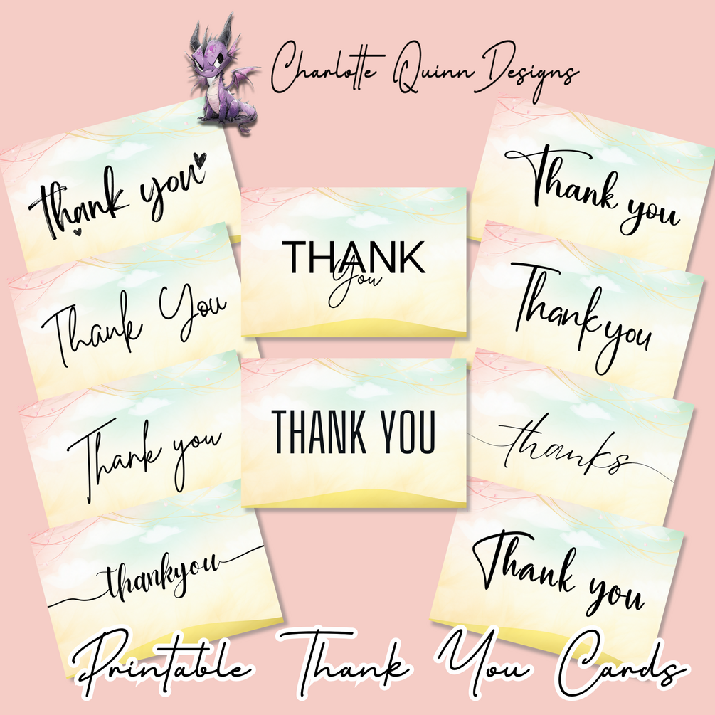 Printable Thank You Cards [520-5]