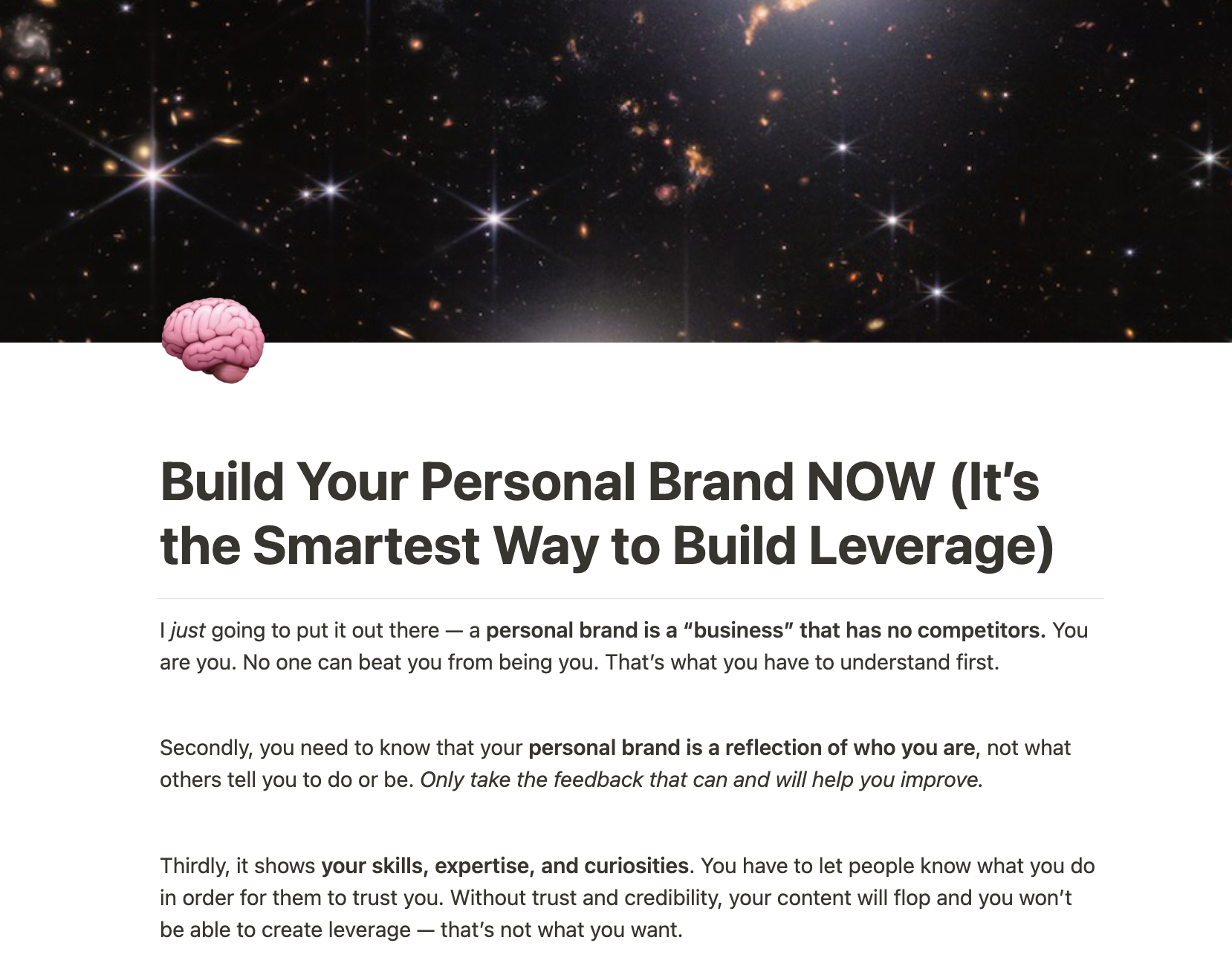 Build Your Personal Brand NOW (It’s the Smartest Way to Build Leverage)