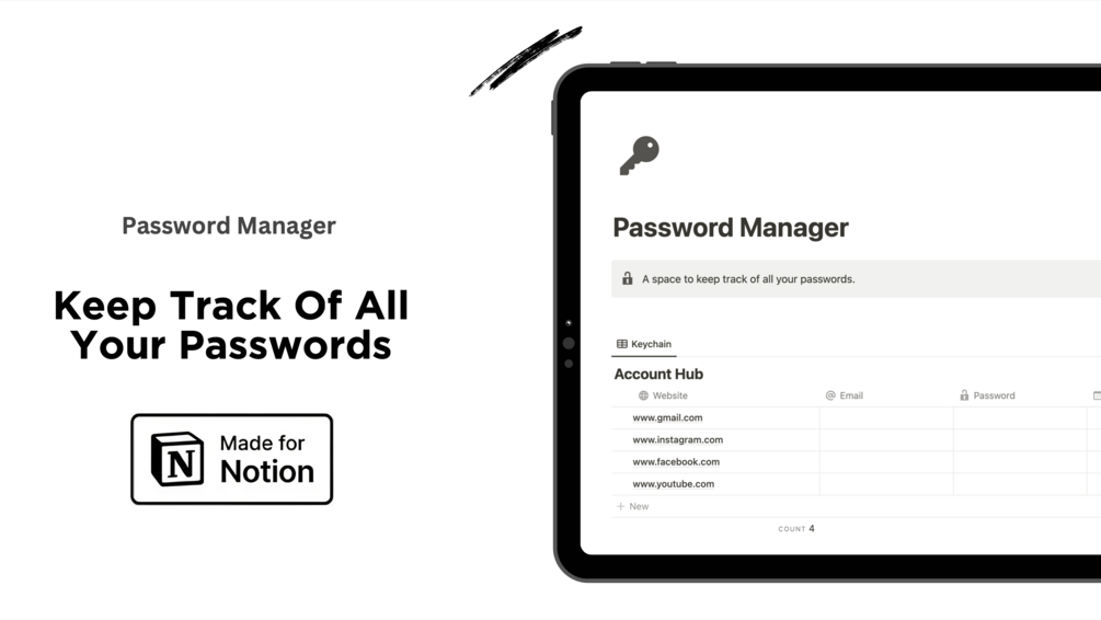 Password Manager Notion Template