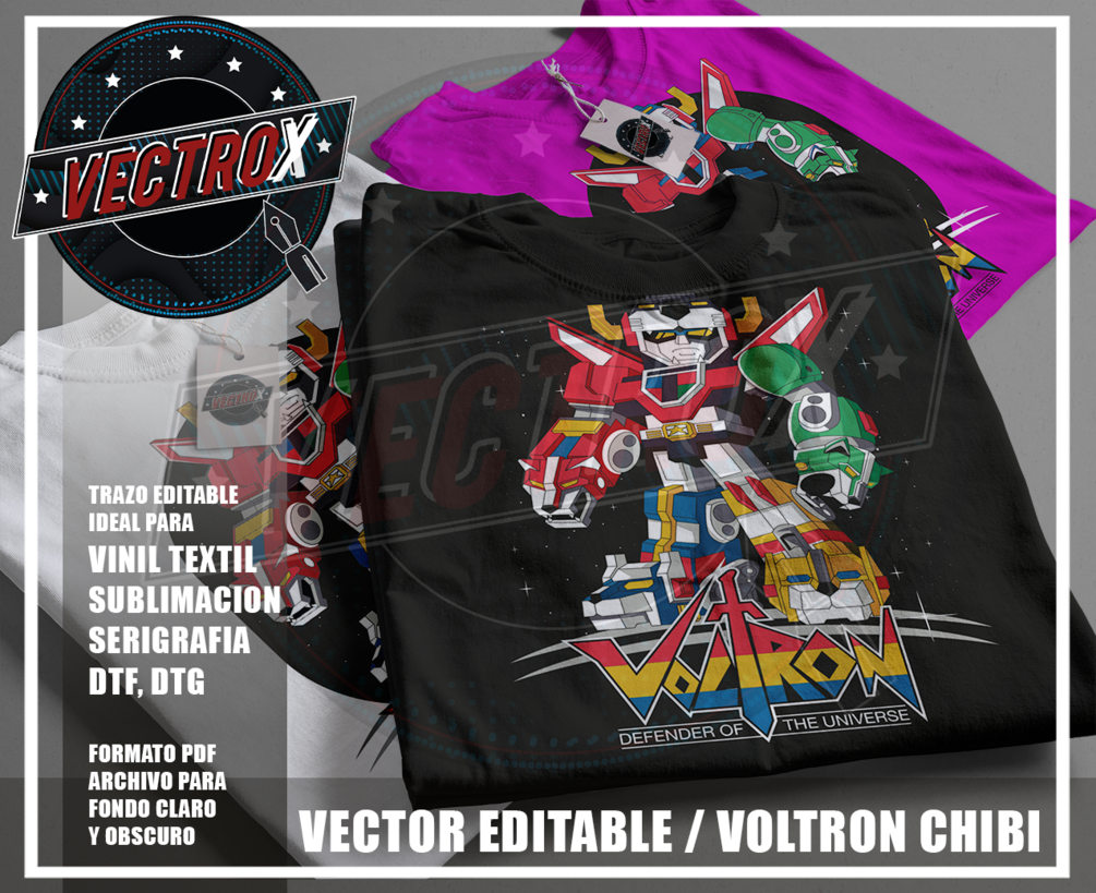 Vector Editable - Voltron Chibi