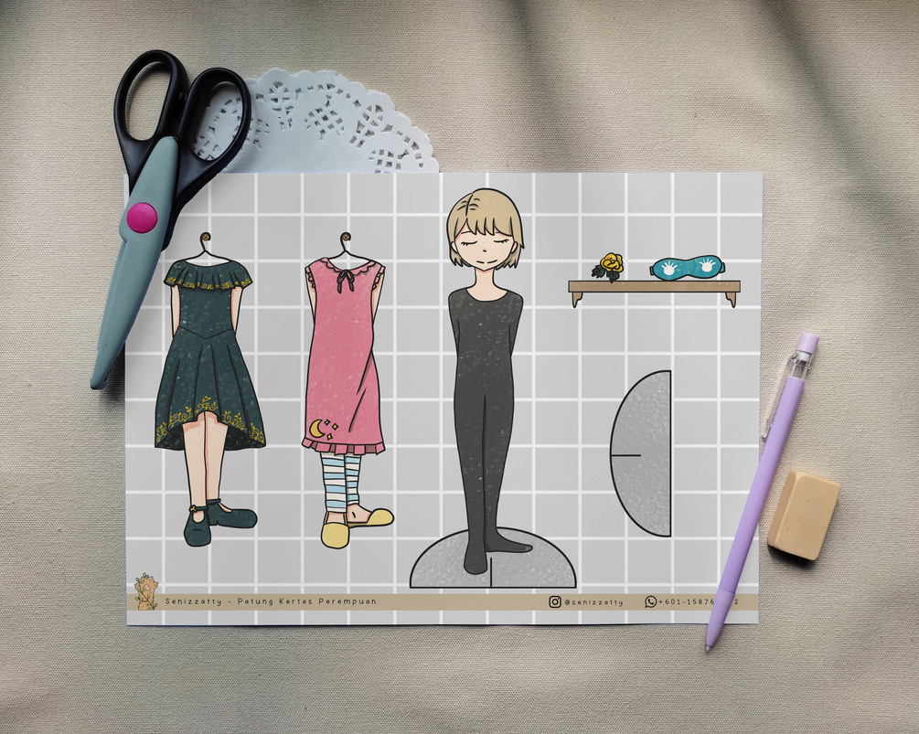 Free Girl Paper Doll Printable | kid Craft | Holiday Activity | Digital ...