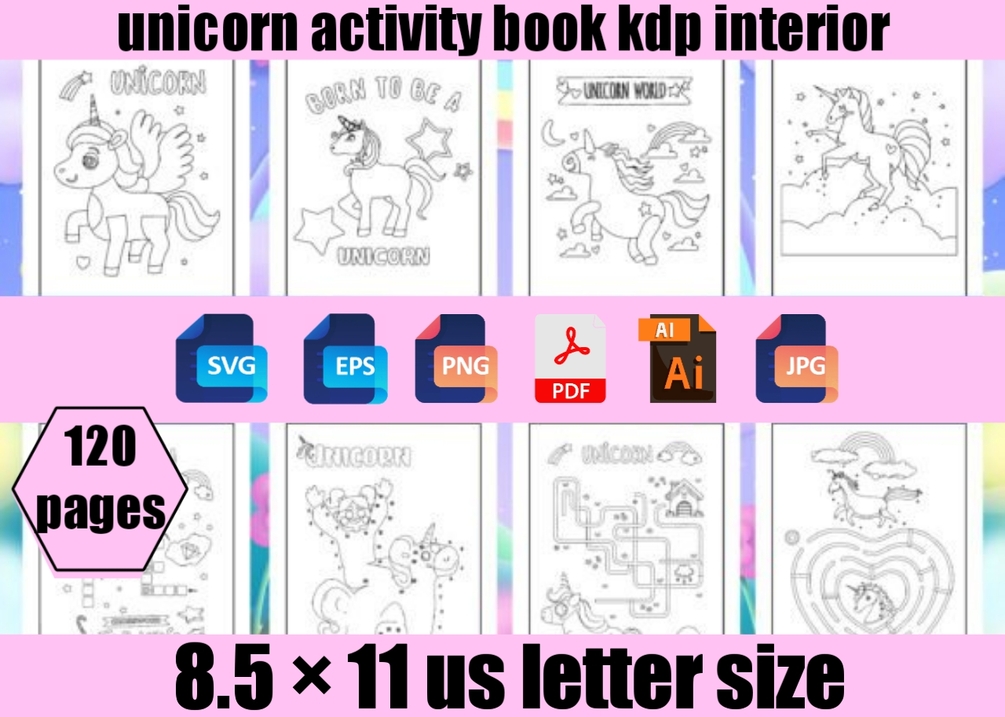 Unicorn Activity Pages For Kdp