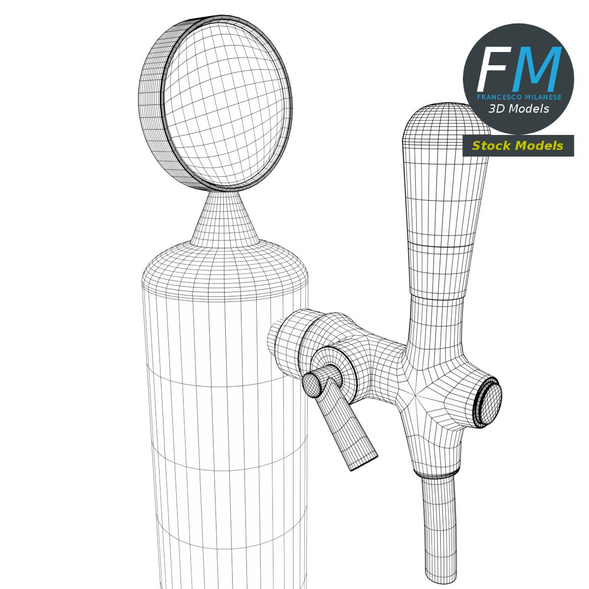 3D MODEL - Single beer tap