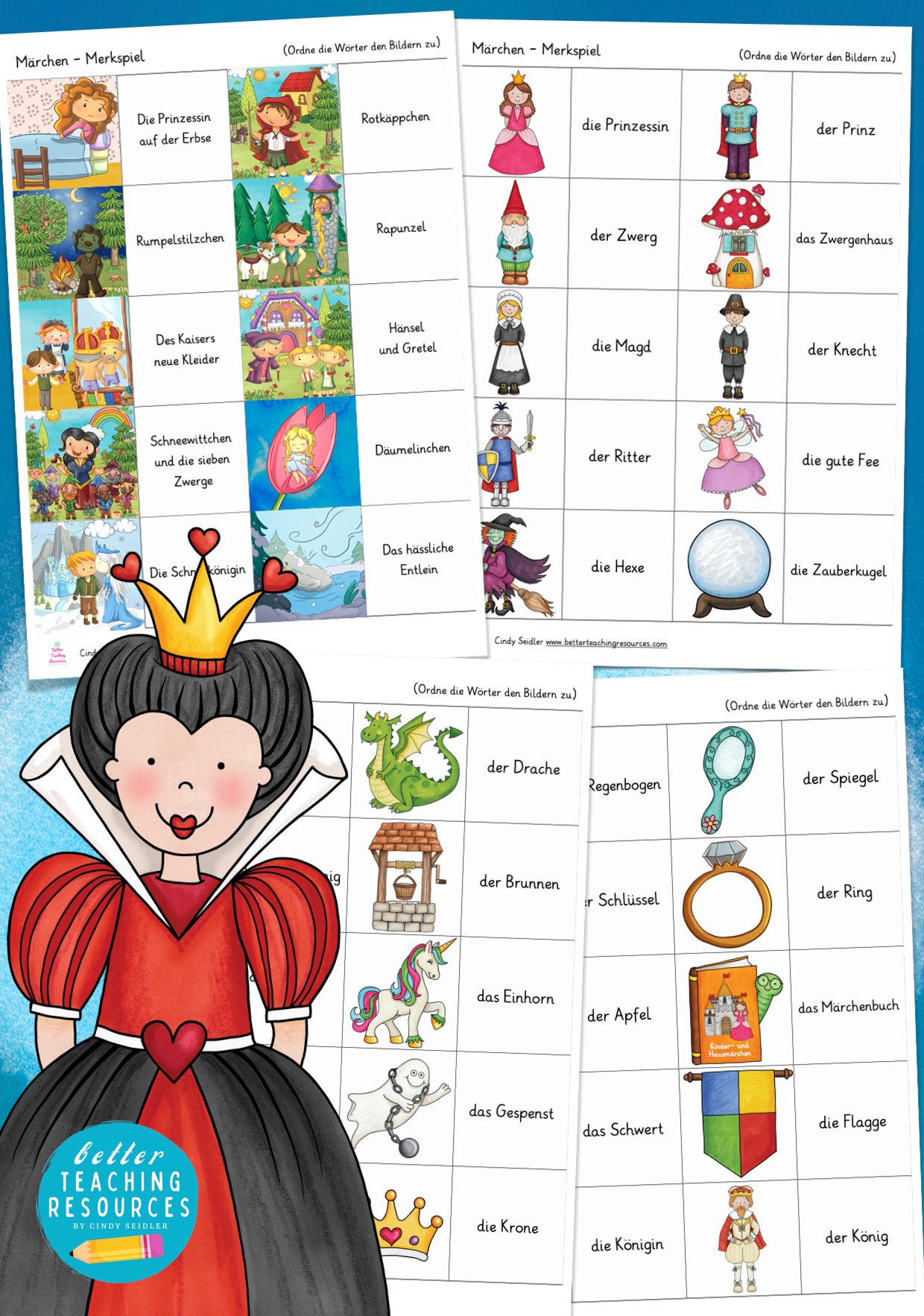 German fairy tales vocabulary game Deutsch Märchen Spiel