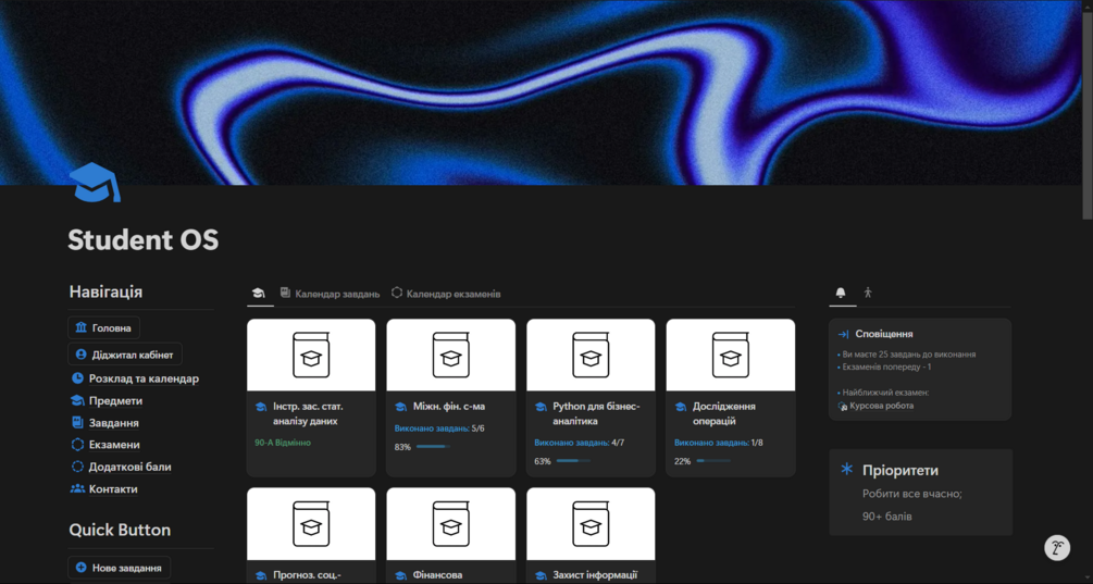 Student OS — універсальний шаблон для студентів