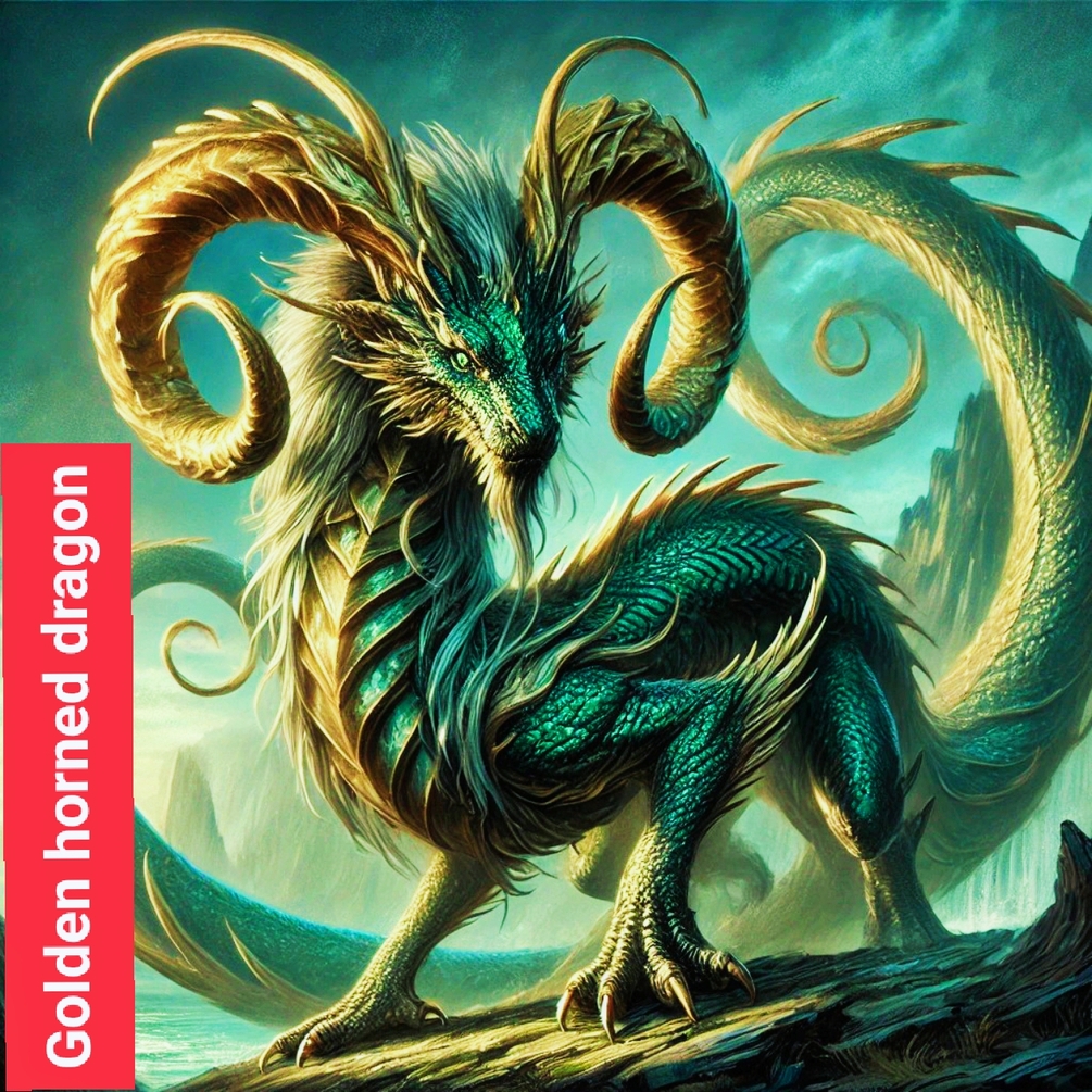 Golden horned dragon
