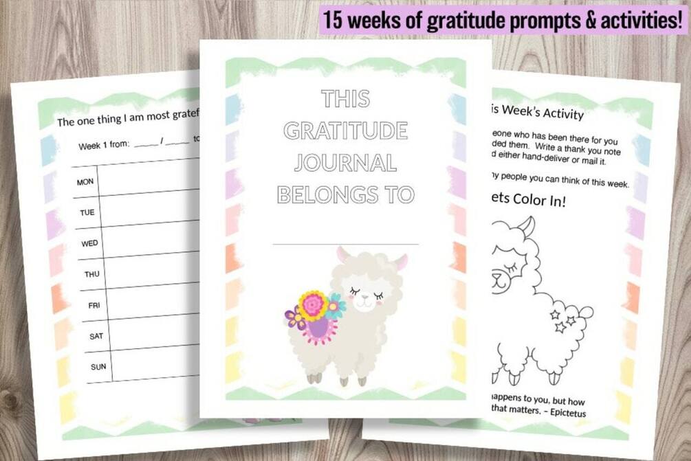 Printable Gratitude Journal & Activity Book for Kids