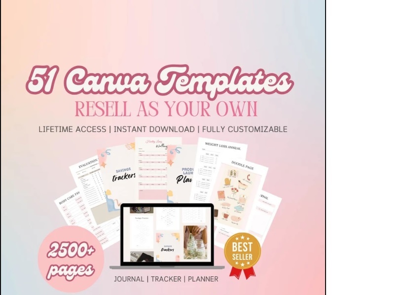 51 PLR products canva templates