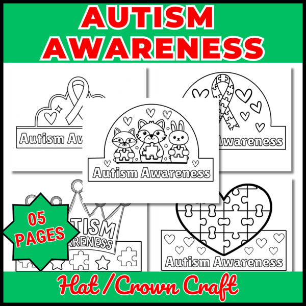 April National Autism Awareness Month Activity Reading and Crafts Bundle