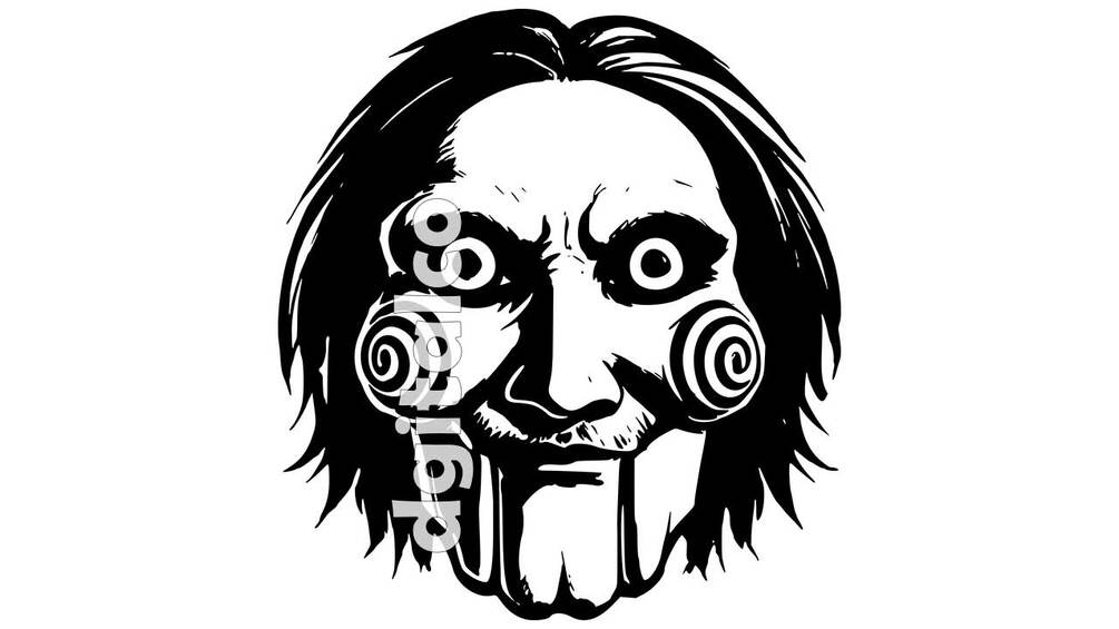 Jigsaw Horror Movie Vector Portrait | Optimized Multipurpose Design Files