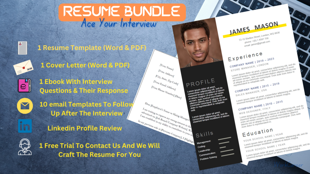 Resume Bundle, Simple Resume Template, Resume Template For Students And ...