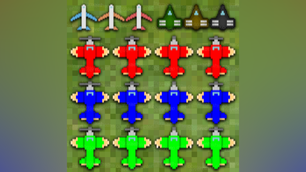 Pixel Art Plane Sprites