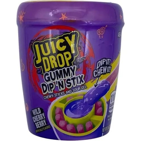 Juicy Drop Gummy Dip 'N Stix/ Wild Cherry Berry