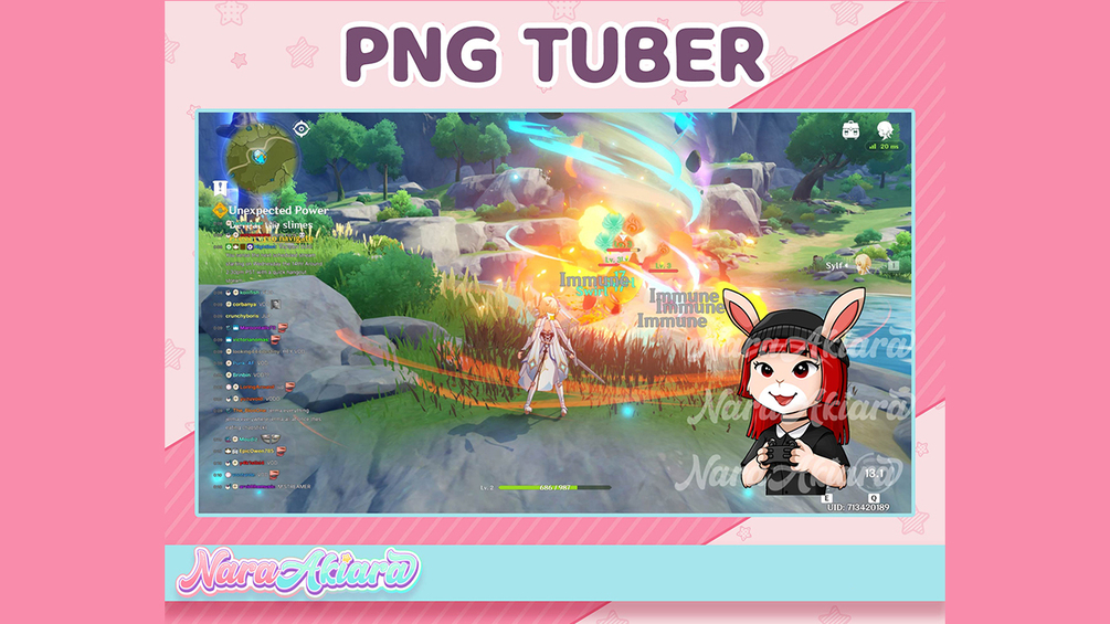 Elevate Your Vtuber Stream with Chibi PNGTuber Avatar Rabbit Girl