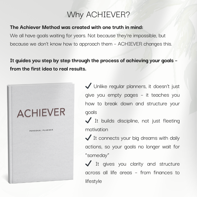 ACHIEVER: Personal Goal Planner – Step-by-Step Goal System