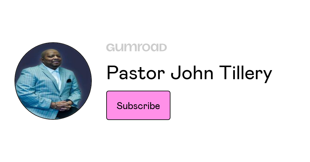 Pastor John Tillery