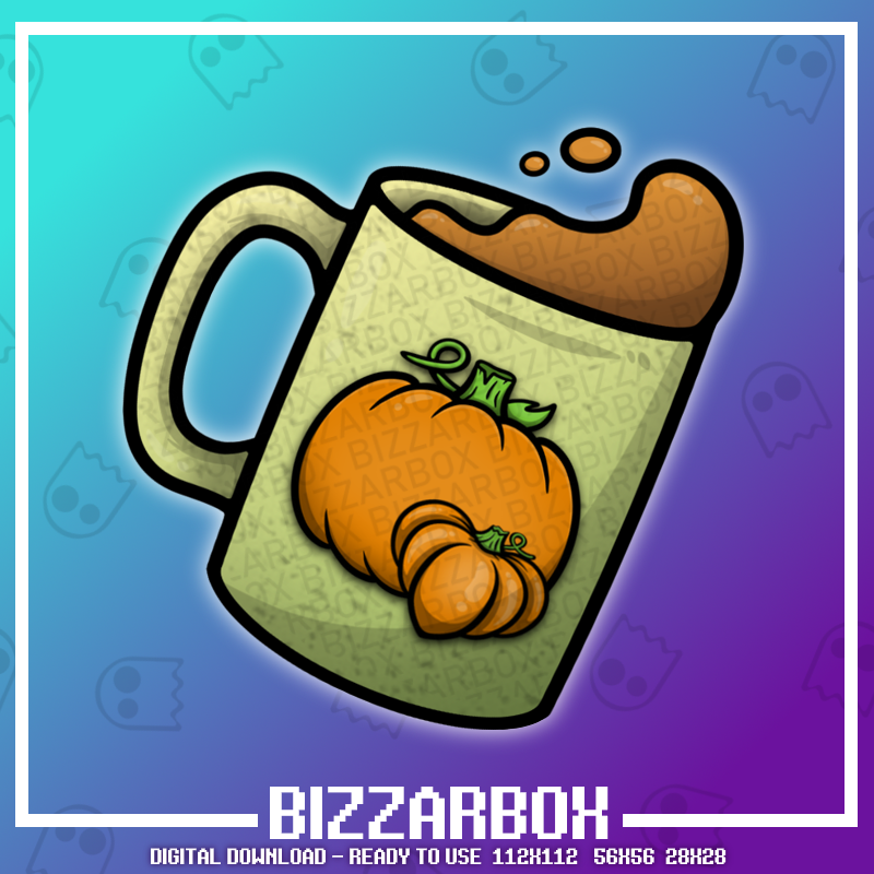 Streamer Channel Point Emote: Pumpkin Coffee Hydrate