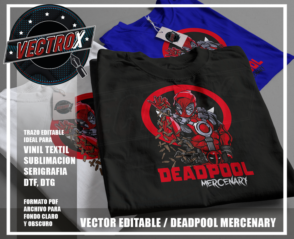 Vector Editable - Deadpool Mercenary