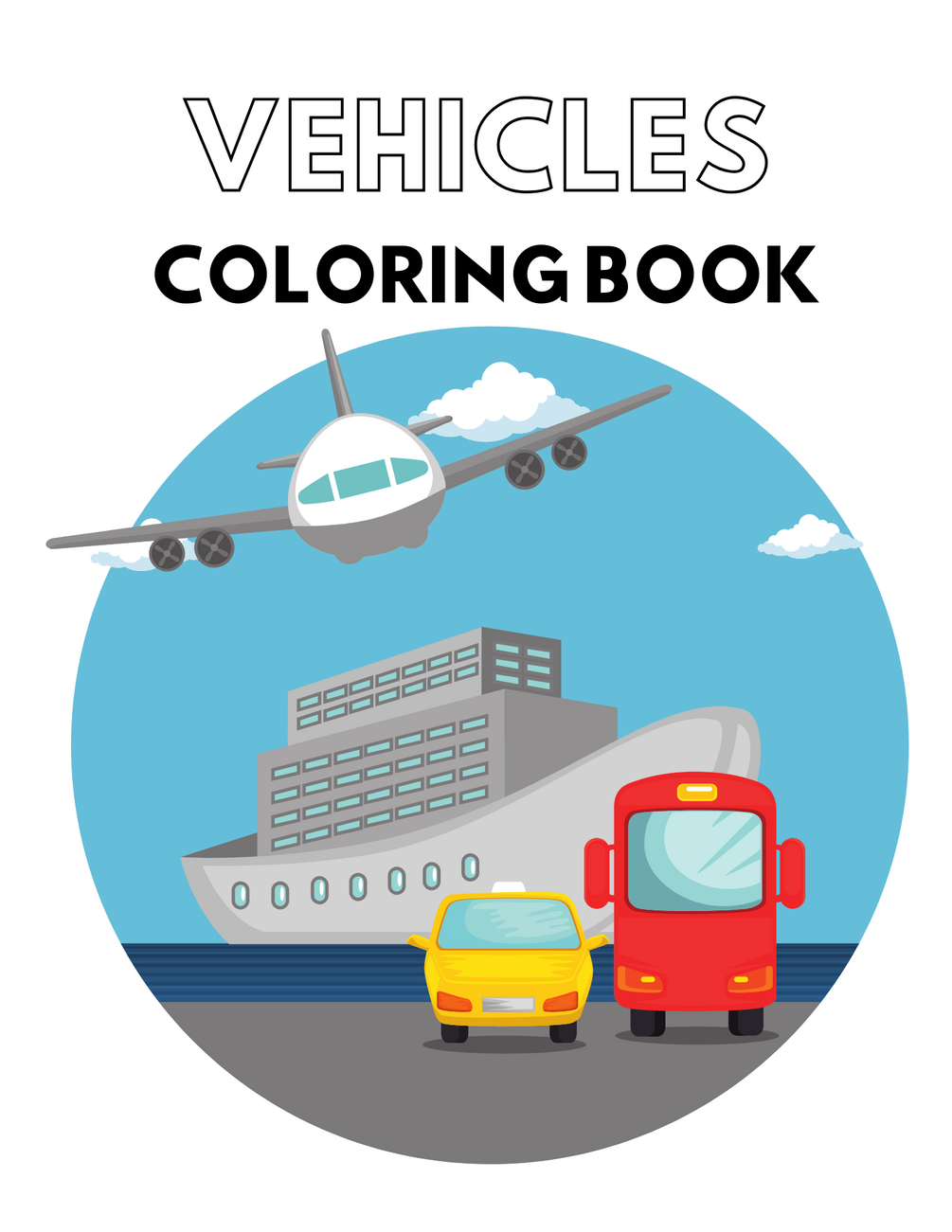 PLR Coloring book: Vehicles