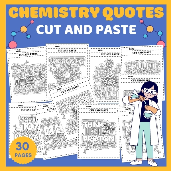 Science | Chemistry Cut And Paste worksheets Activities - Scissors ...