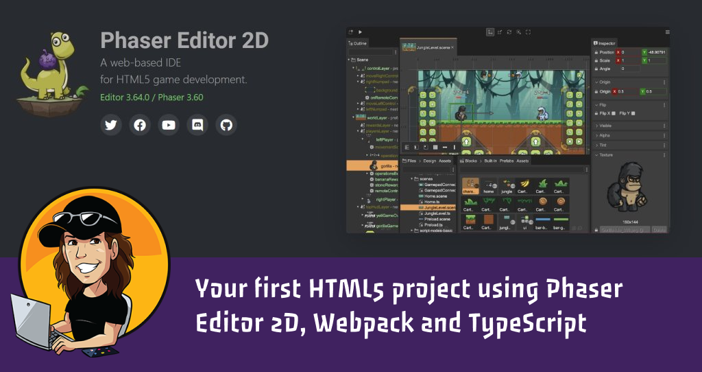 Phaser Editor 2d V365 Is Released With Script Libraries For Physics Effects Audio 