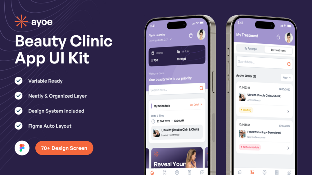 Beauty Clinic App UI Kit