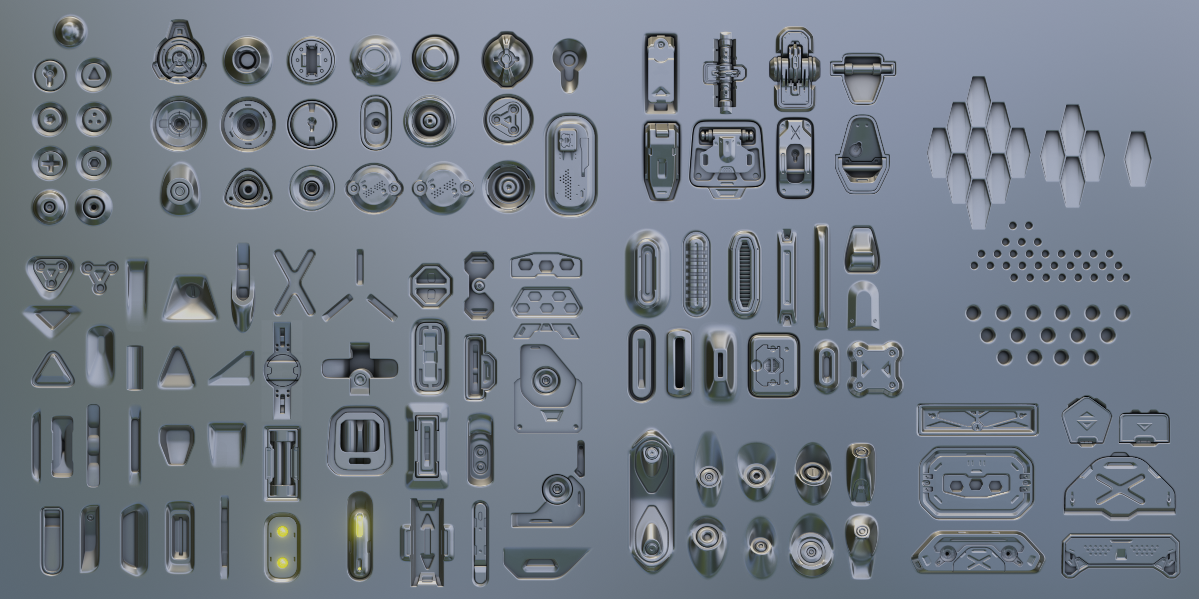 Hard Surface Tertiary Details UPDATED! (30% more plugs) + DecalMachine ...