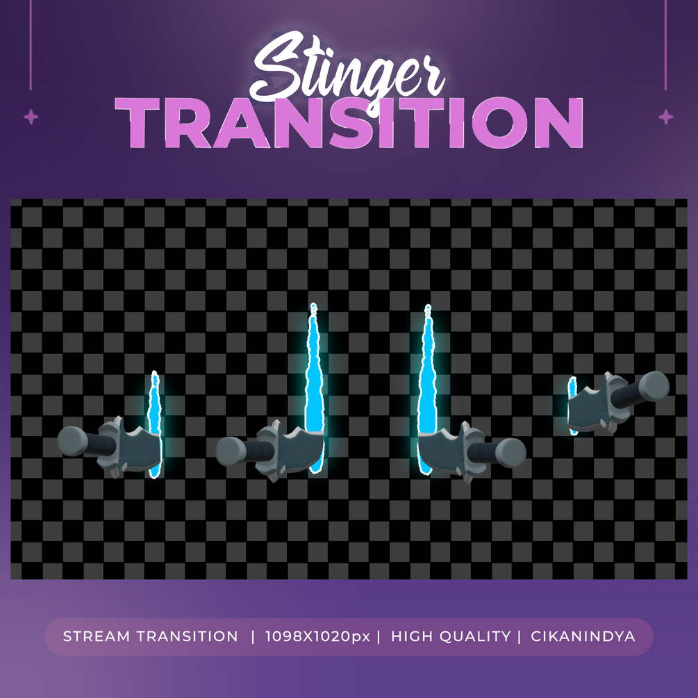 Animated Stinger Transition Electric Short Sword | Dynamic Power Surge ...