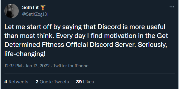 Get Determined Fitness Official Community Discord Server - GAINS CLUB
