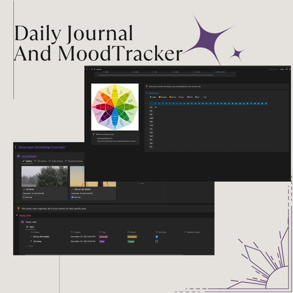 Notion Journal with Mood Tracker