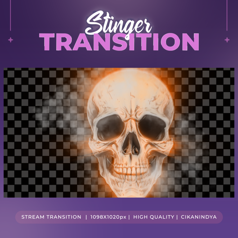 Stinger Transition | Glowing Skull Smoke Animation for Spooky & Horror ...