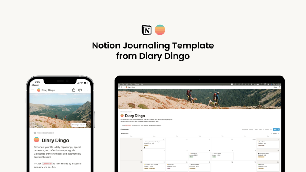 Notion Journaling Template - Diary Dingo