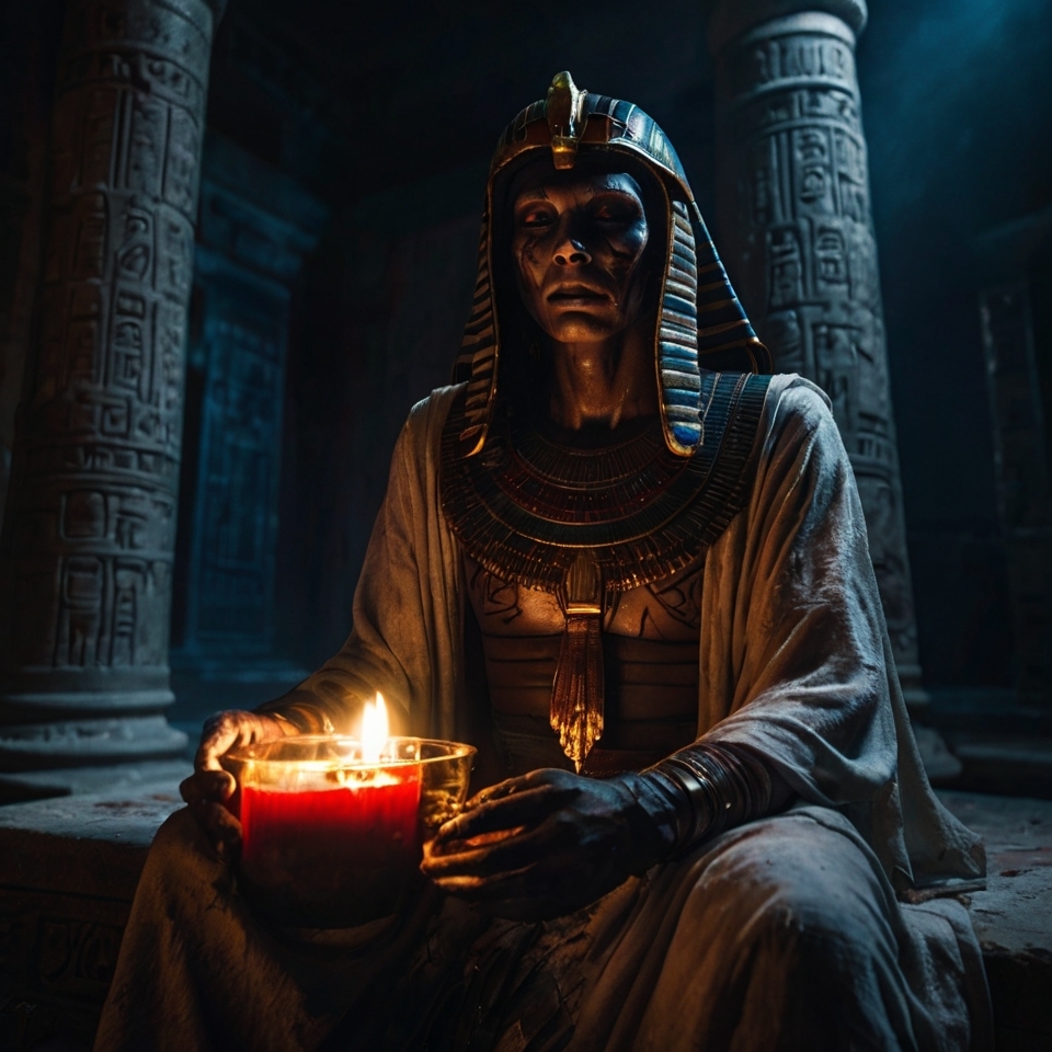 Haunted Egypt Logo Bundle – 10 Spooky Ancient Designs