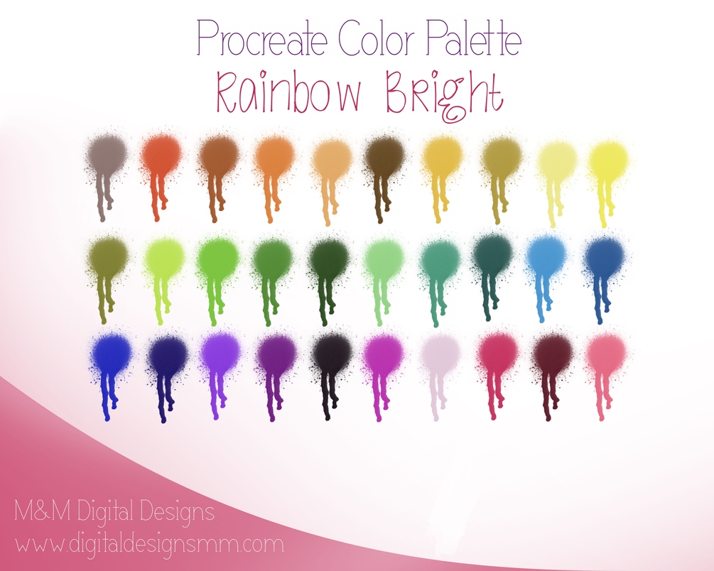 Procreate Color Palette - Rainbow Bright