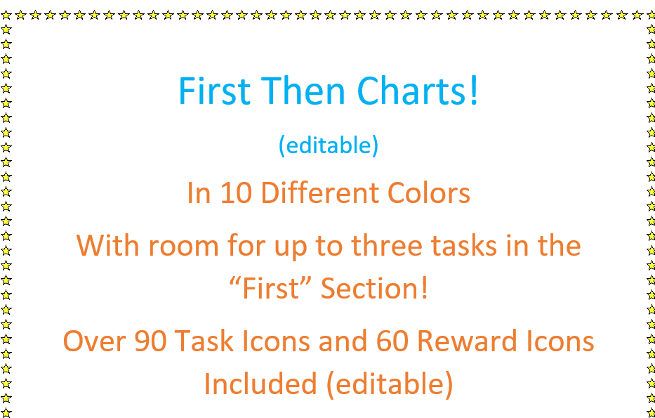 First/Then Chart for Special Education