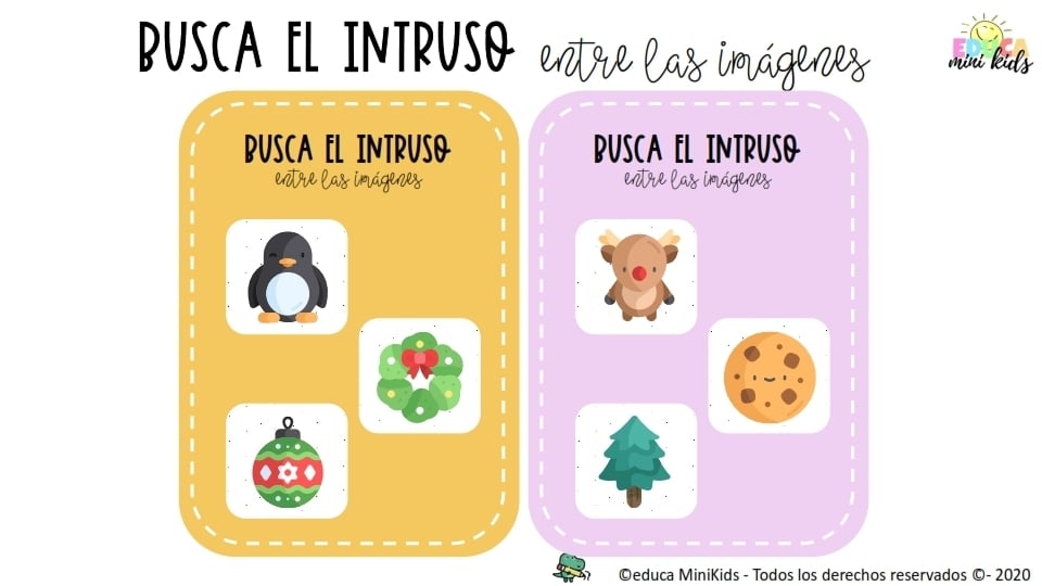 Busca el intruso especial Navidad