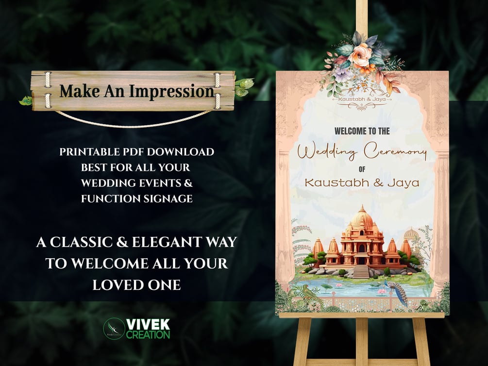 Wedding Signage | Wedding Welcome Sunboard