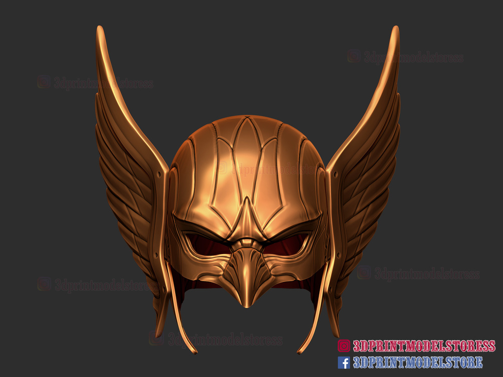 Hawkman Cosplay Helmet - Cosplay Halloween Costume 3D Print Model