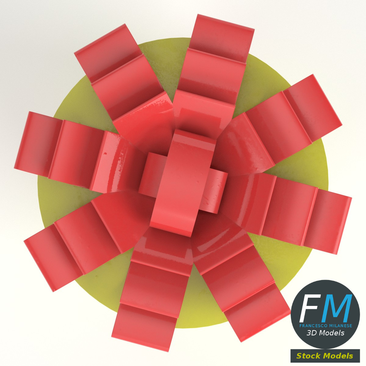 3D MODEL - Cylindrical gift case with a ribbon