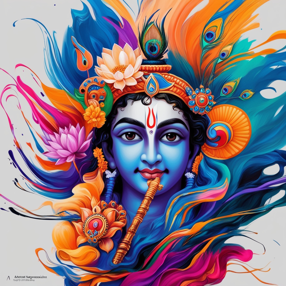 🎨 Divine Expressions: Abstract Art Depicting Gods 🙏🌌#Spiritual Expression