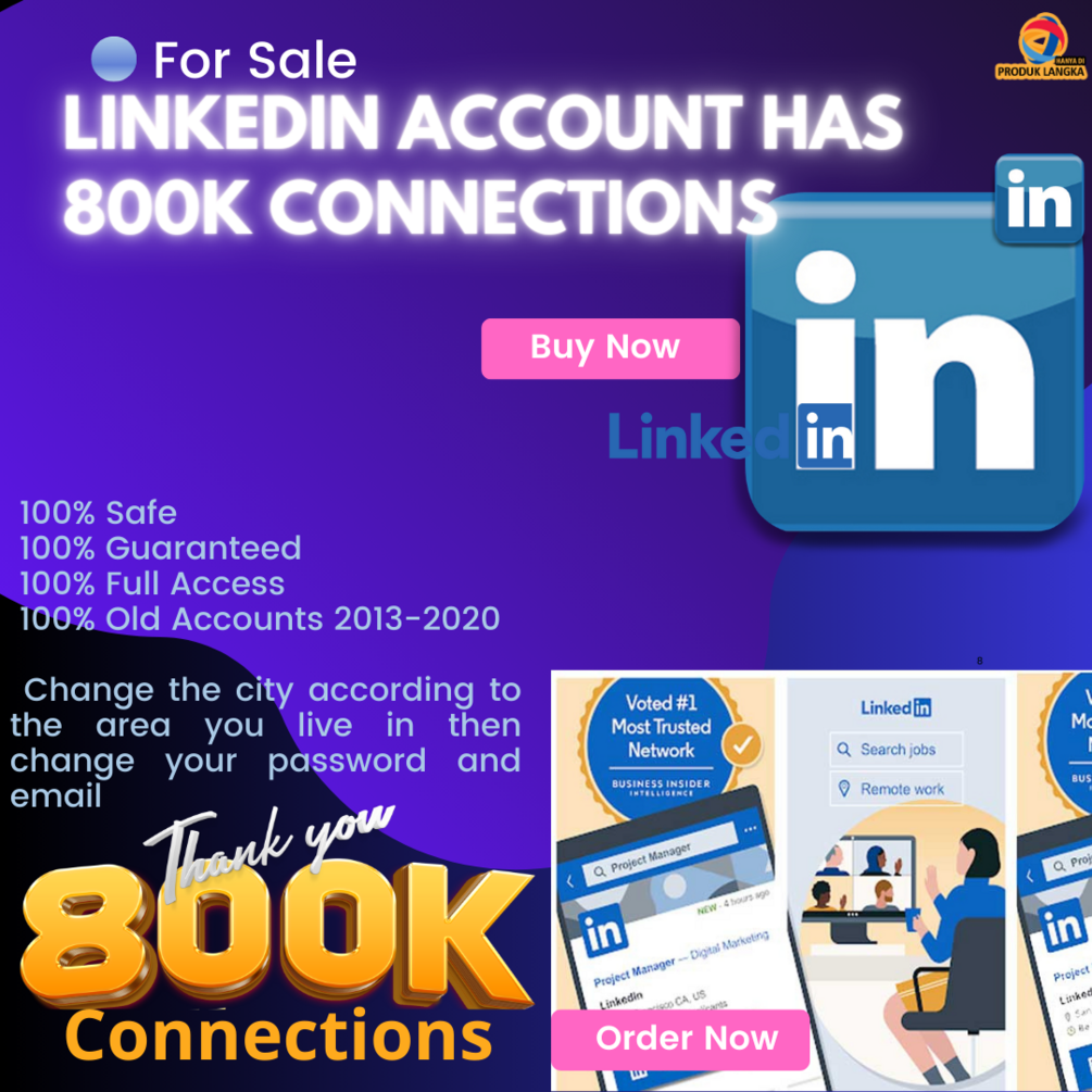 Sell Linkedin Account Has 800K Connections $10