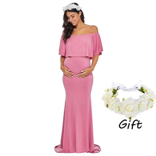 Ruffle Maternity Gown: Mermaid
