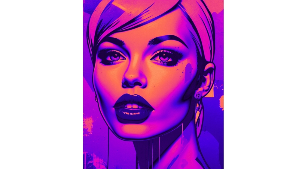 Pop-Up Art of a female close-up, Digital Wall Art, Home Decor, Pop-up, Art