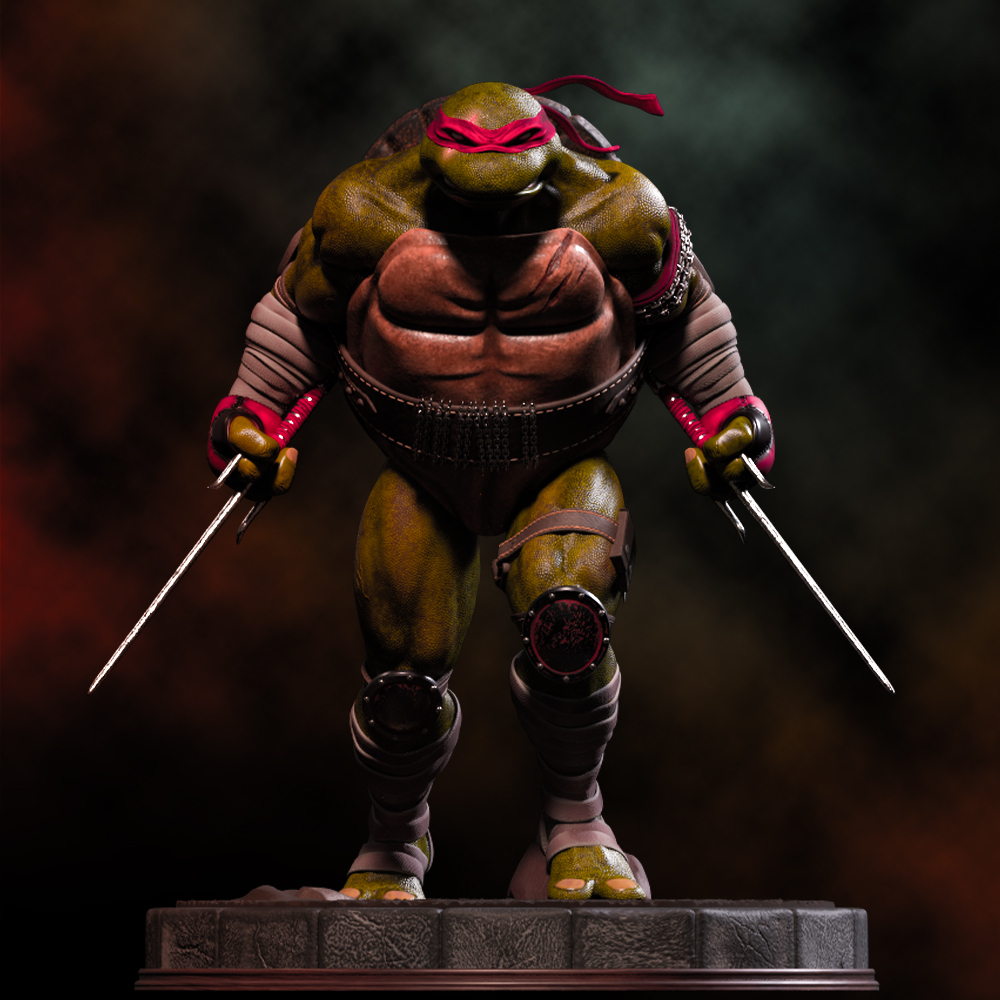 Fanart TMNT Raphael Statue 3D print model