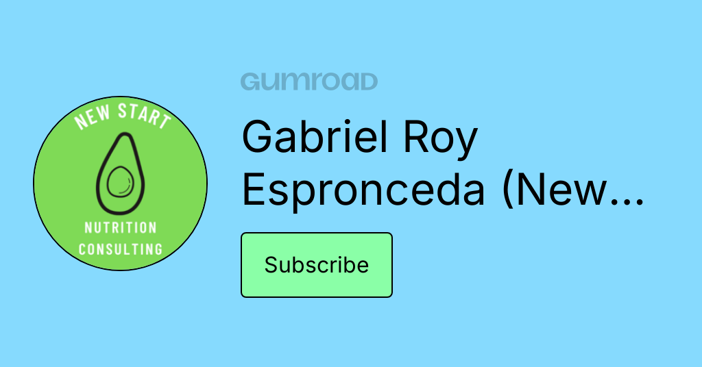 Gabriel Roy Espronceda (New Start Nutrition Consulting)