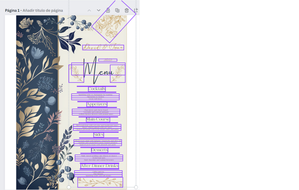 Canva Wedding Digital Paper For Invitations And Menus, Floral Borders ...