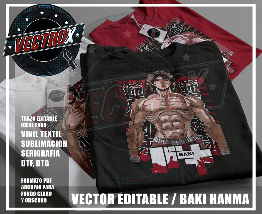 Vector Editable - Baki Hanma