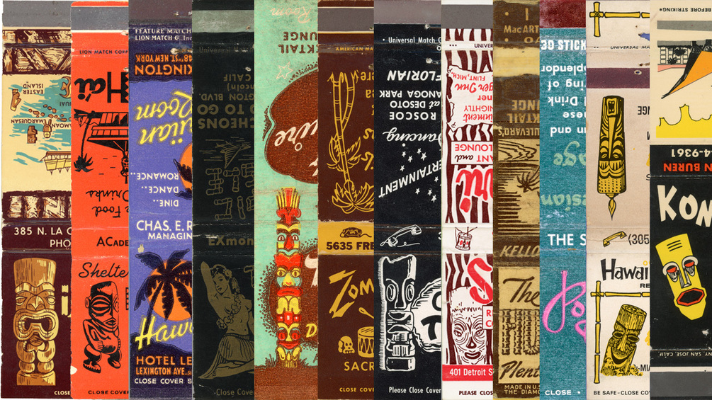 Vintage Mid-Century Tiki Matchbook Art Collection