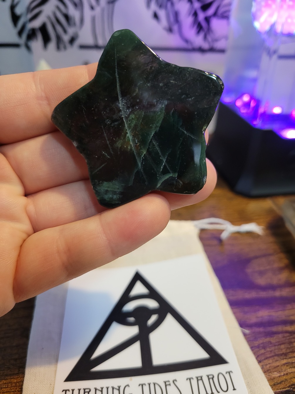 Moss Agate Star + Slice