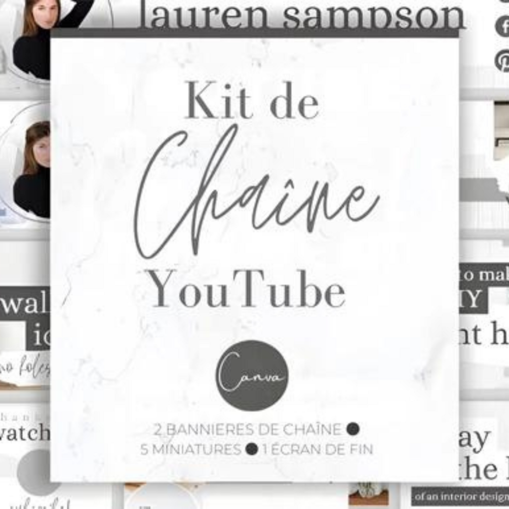 Kit de templates pour chaîne YouTube